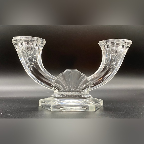 Accents | Val Saint Lambert Imperial Pattern Belgium Crystal Candle ...